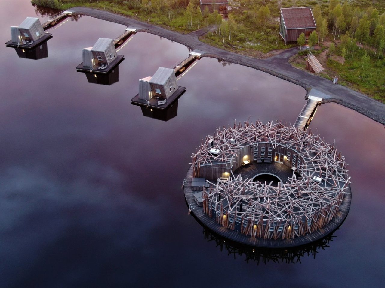 Arctic Bath: A Floating Spa Hotel In The Heart Of Swedish Lapland